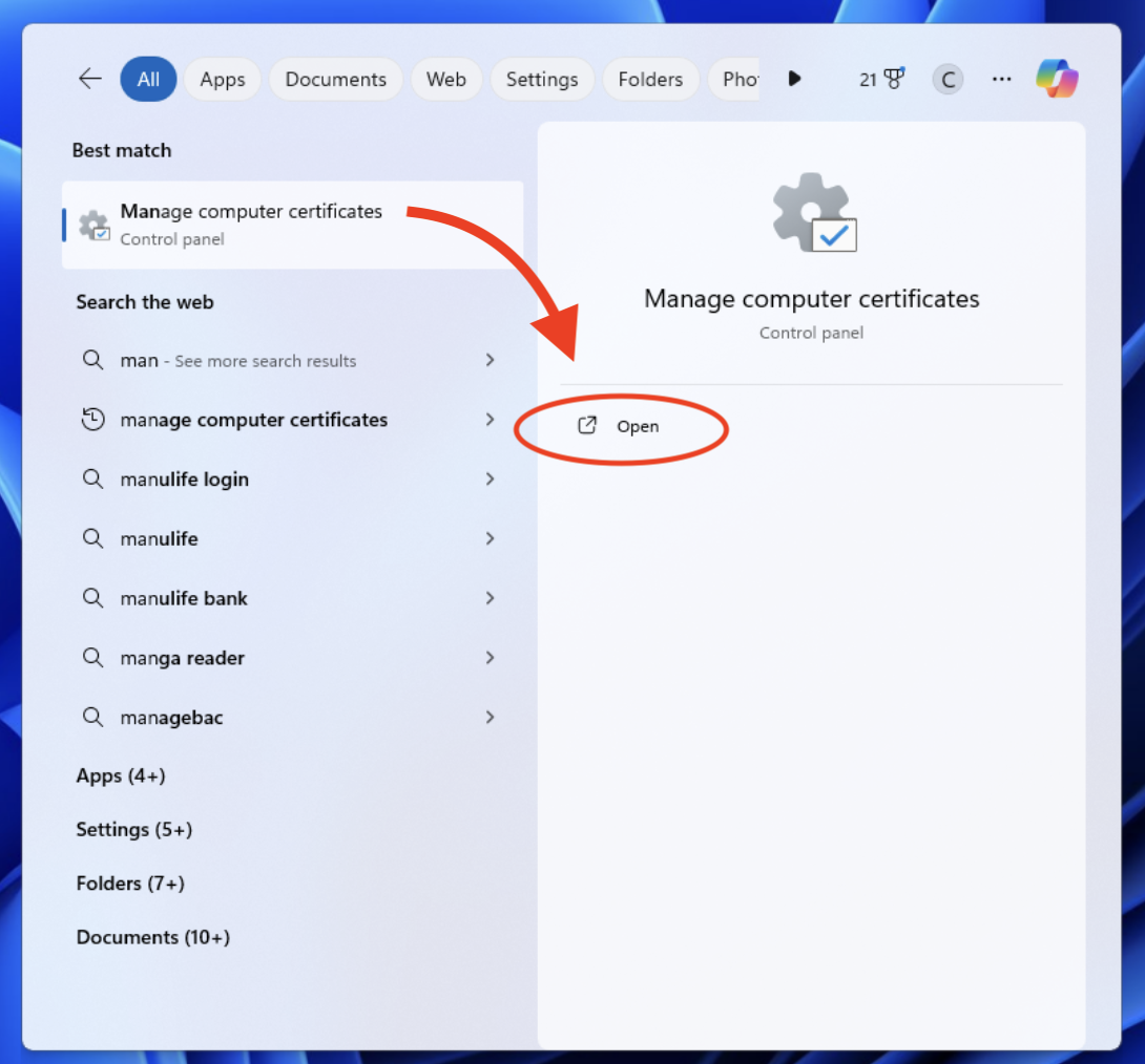 Installing a Self-signed SSL Printer Certificate - Windows